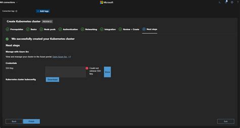 could not retrieve ssh key on step 8 · issue 75 · azure aksarc · github