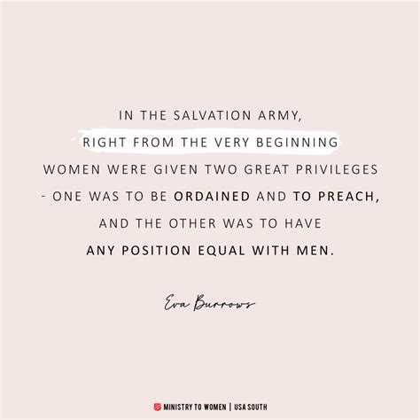Eva Burrows Ministry To Women