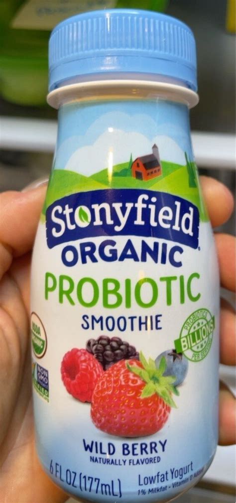 Siggis Yogurt Stonyfield Organic Probiotic Strawberry Yogurt Smoothie
