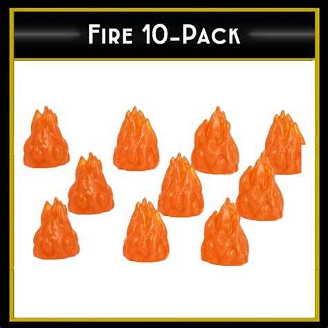 Top Shelf Gamer Fire Token Set Of 10