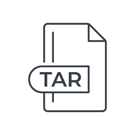 Tar File Format Icon Tar Extension Line Icon 15426323 Vector Art At