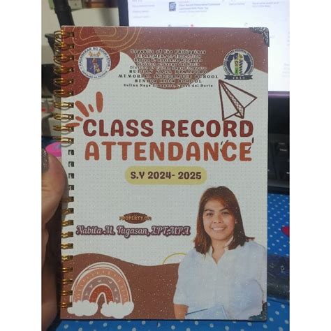 Class Record And Attendance Personalized Shopee Philippines
