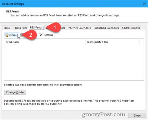 how to add rss feeds to microsoft outlook