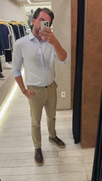 Inspire Se Camisa Social Azul Claro E Calça De Sarja Caqui Youtube