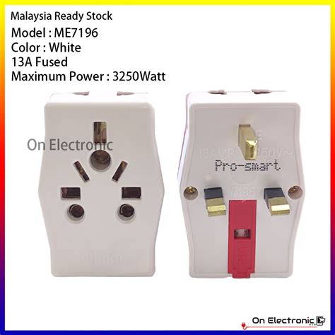 3 Way 13a Multi Universal Socket Adaptor Travel Extension Plug Multi