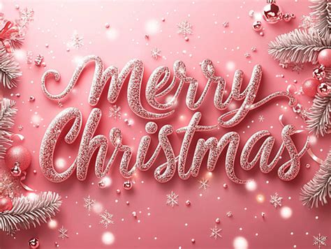 메리 크리스마스 현대적인 빛나는 텍스트 효과 분홍색 배경 2025년 배경 일러스트 및 사진 무료 다운로드 Pngtree