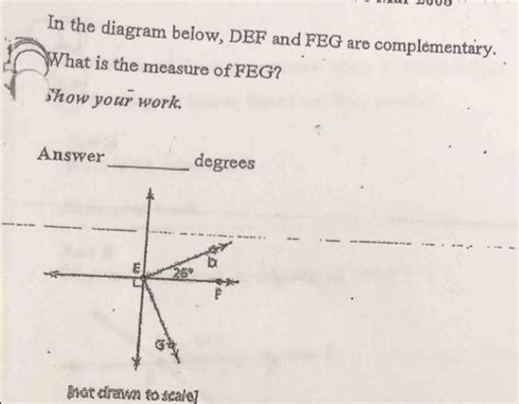 Solved In The Diagram Below Def And Feg Are Complementary What Is