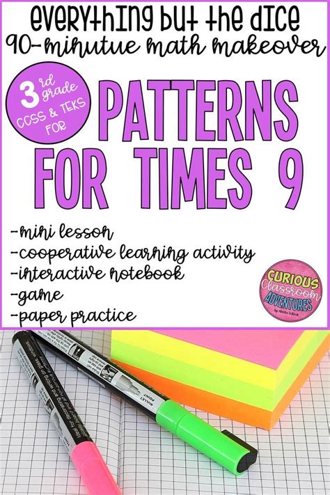 Multiply By 9 Patterns Strategy Anchor Chart Game 9s Multiplication