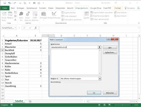 Praktisches Excel Miniatur Makro Erhöht Aktuelle Zelle Um «1 Pctipp Ch