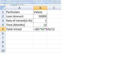 RK EduTech How To Create Simple Intrest In Excel
