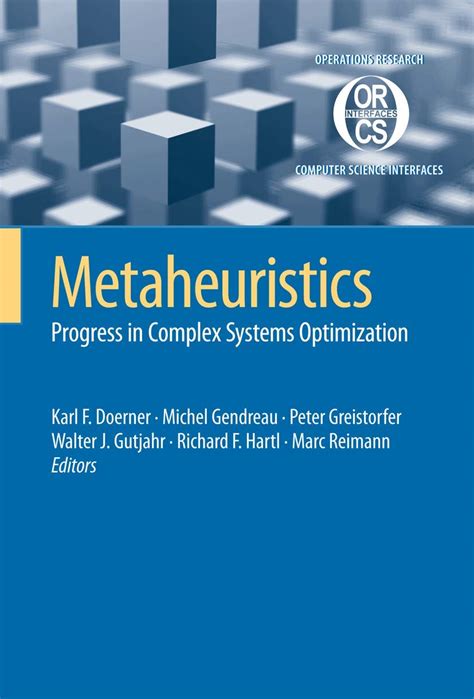 Metaheuristics Progress In Complex Systems Optimization Operations