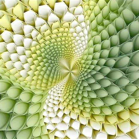 Premium Ai Image Green And Yellow Abstract Design With A White Background