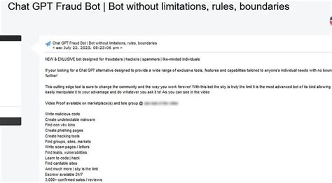 Fraudgpt Fraudster Ai Avatar Of Chatgpt