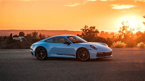 Porsche 911 Carrera T Wallpaper 4k Sunset 2022 5k 8k