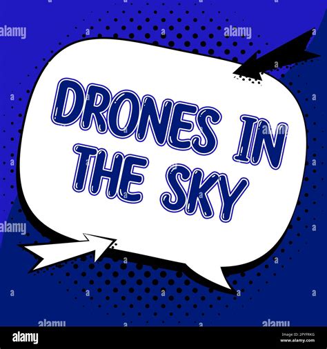 Text Caption Presenting Drones In The Sky Business Concept Modern Aerial Camera Technology