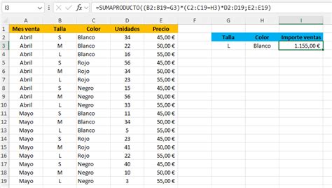 La Función Sumaproducto Tutorial Excel