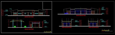 38 Autocad Drawing Of Oil Station Layout Plan And Elevations For Download