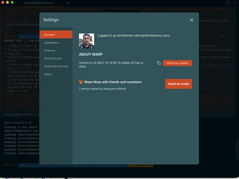 Mouse Showing Hover States On Links Under Settings Pane Issue Warpdotdev Warp Github