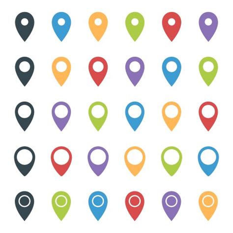 Map Pointer Icons Set Royalty Free Vector Image