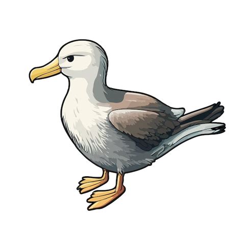 Premium Vector Cute Albatross Cartoon Style