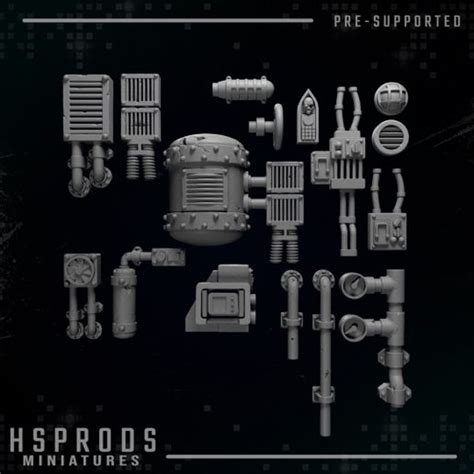 🔮 24 Assets For Kitbash Terrain Scifi・ 3d File For 3d Printing・cults