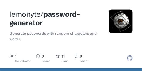 Github Lemonytepassword Generator Generate Passwords With Random