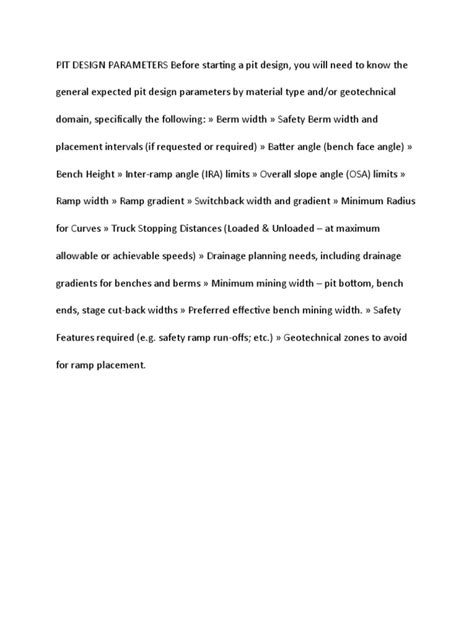 Open Pit Optimization Notes Pdf Home And Garden Computers