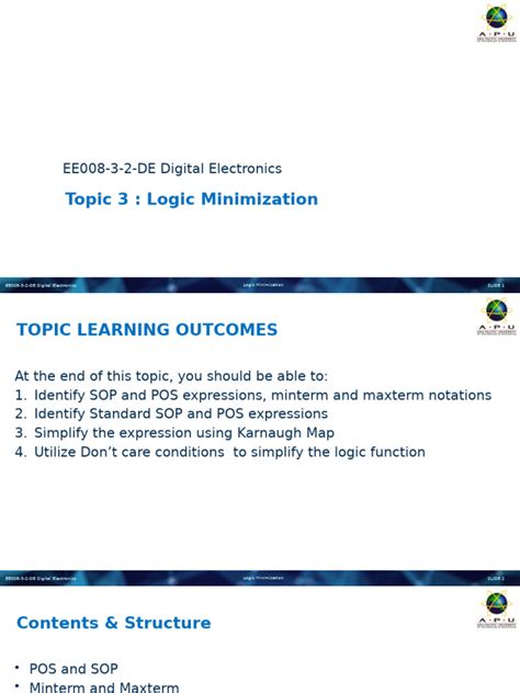 2023 Topic 3 Logic Minimization Pdf Mathematical Logic Mathematics