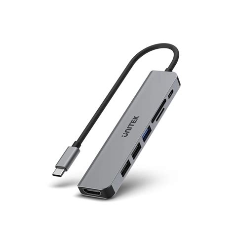Buy The Unitek 7 In 1 Multi Port Hub With Usb C Connector Space Grey