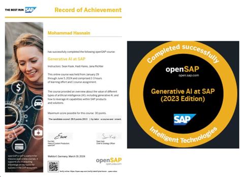 Mohammad Hasnain On Linkedin Sap Generativeai Opensap Genai Sap Sapcommunity