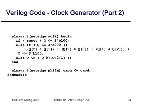 Ece 425 Vlsi Circuit Design Lecture 19 Architecture