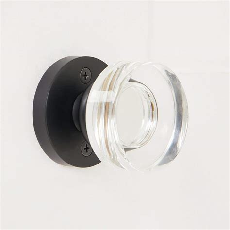 Explore Hardware Singapore Matte Black With Crystal Clear Round Door