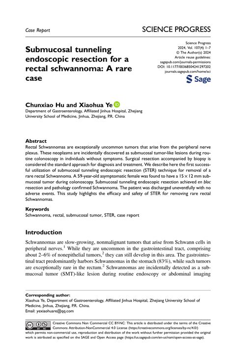 Pdf Submucosal Tunneling Endoscopic Resection For A Rectal Schwannoma A Rare Case