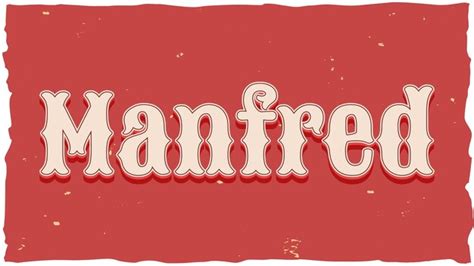 Premium Photo Manfred Vintage Text
