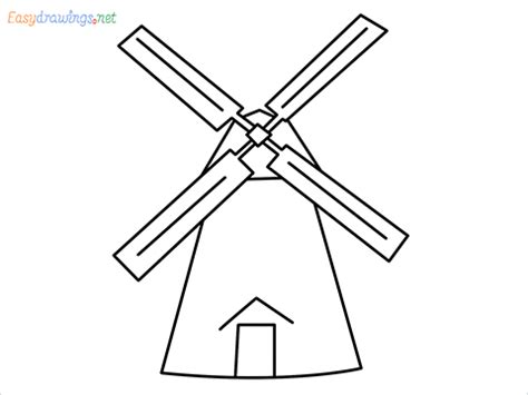 How To Draw A Windmill Step By Step Easy Phase
