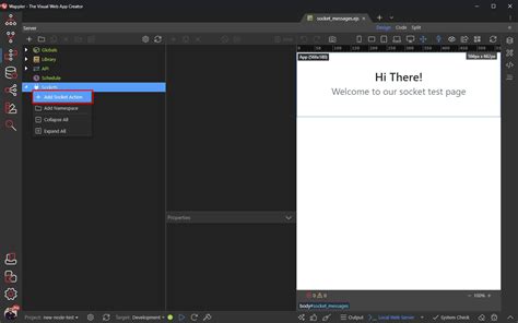 Wappler Documentation Websockets Realtime Messaging