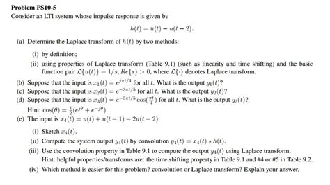 problem ps10 5consider an lti system whose impulse