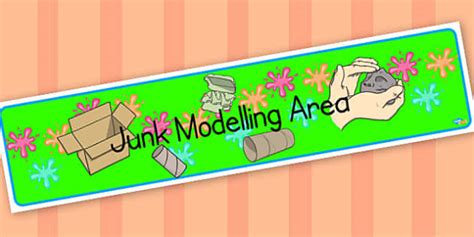 Junk Modelling Banner Display Lettering Teacher Made