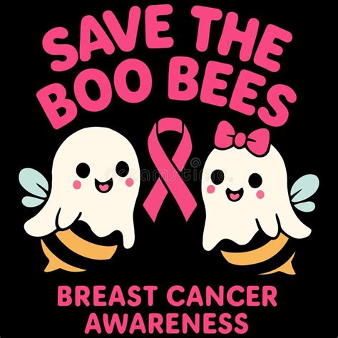 Save The Boo Bees Funny Ghost Bee Breast Cancer Awareness T Shirt