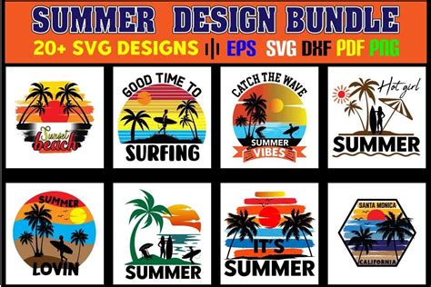 Summer Svg T Shirt Design Bundle Bundle · Creative Fabrica