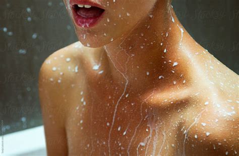 Naked Body Covered In Milk Drops Closeup By Stocksy Contributor Sonja Lekovic Stocksy