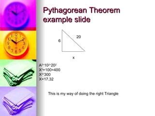 Pythagorean Theorem And Distance Formula PPT