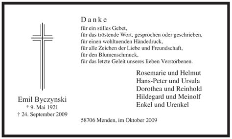 Traueranzeigen Von Emil Byczynski Trauer In Nrwde