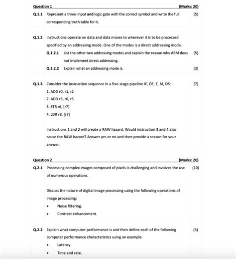 solved question 1 marks 20 q 1 1 represent a three input