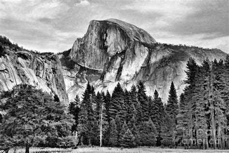 Half Dome Black White Yosemite Photograph By Chuck Kuhn Fine Art America