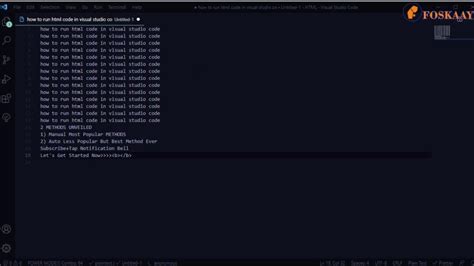 How To Run HTML Code In Visual Studio Code Example Codes DProgramming University