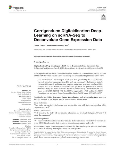 PDF Corrigendum Digitaldlsorter Deep Learning On ScRNA Seq To Deconvolute Gene Expression Data