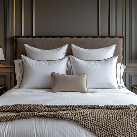 Classic Bed With Pillow And Throw Created With Generated Ai Premium