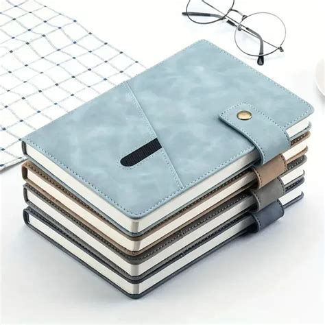 A5 Pearlescent Leather Password Notebook With Lock