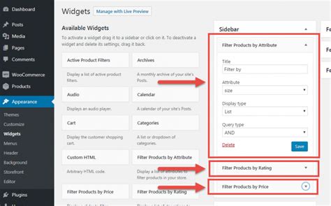 woocommerce how to enable product filters i e ajax filters
